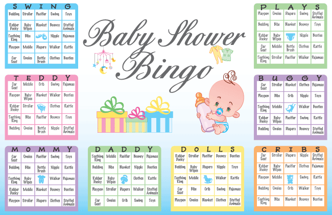 Juegos Para Baby Shower Para Imprimir Bingo